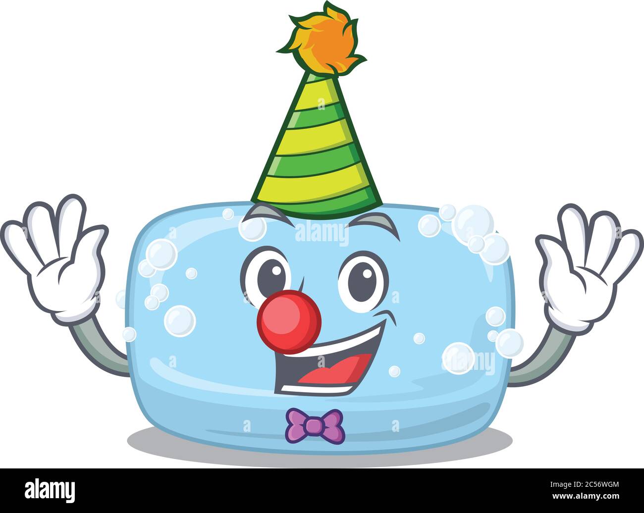 Friendly clown soap mascot character design concept Stock Vector Image ...