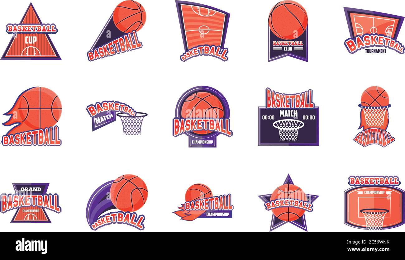 detailed style icon set design, Basketball sport hobby competition and ...