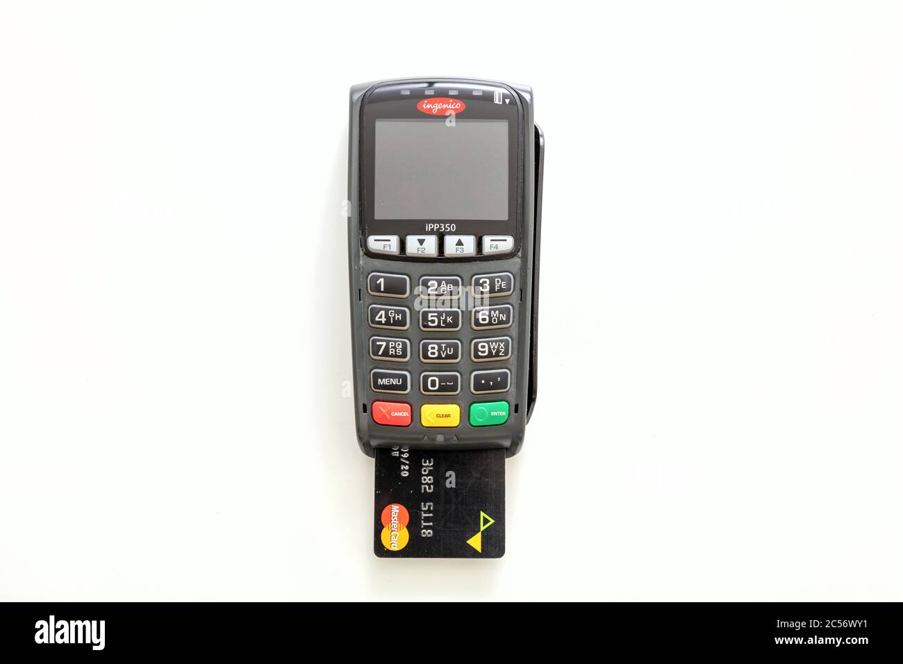 Athens, Greece. June 27, 2020. Wireless POS payment terminal Ingenico ...