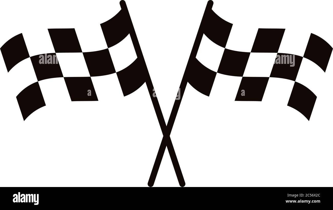 finish checkered flag silhouette style icon vector illustration design ...