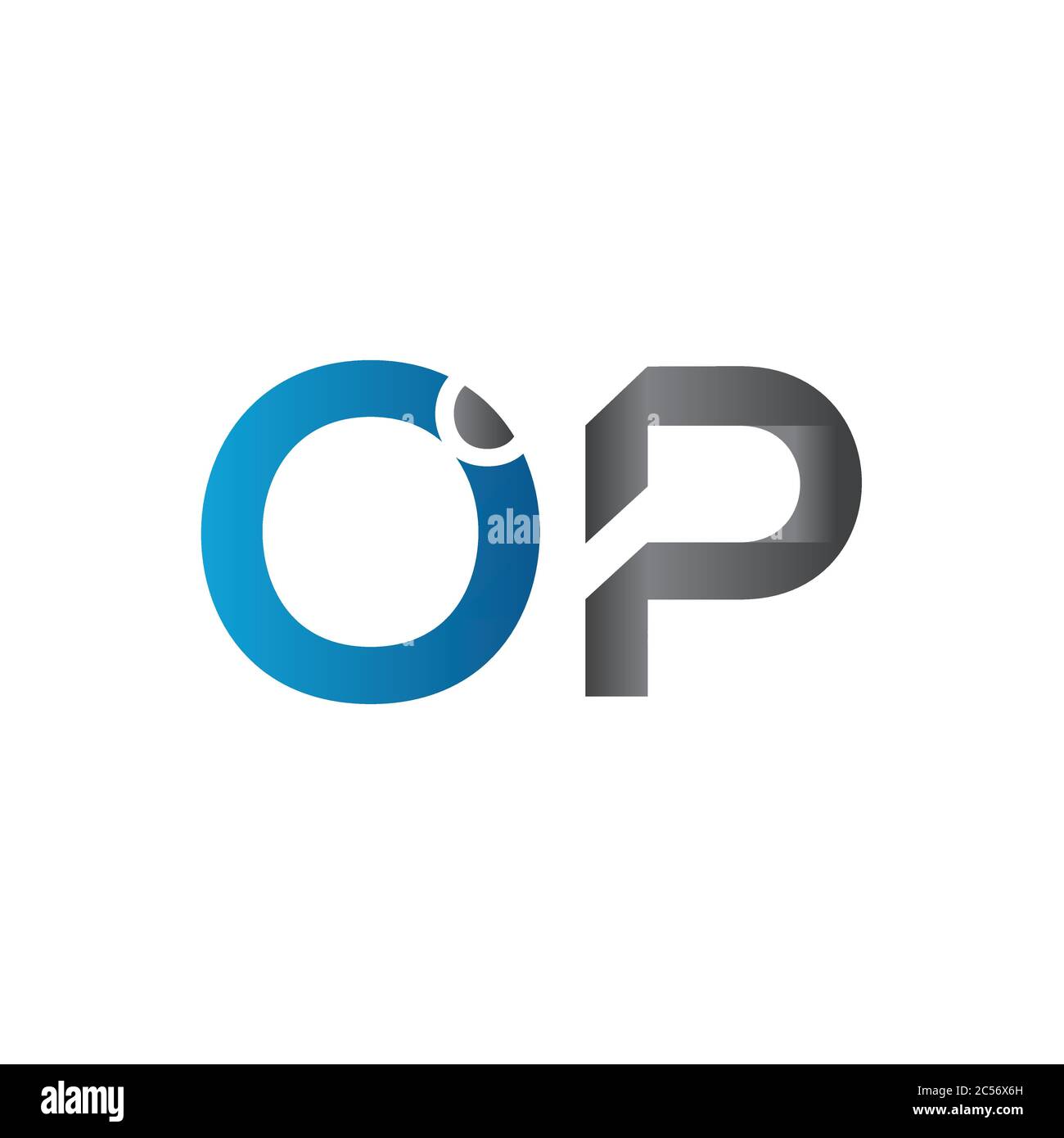 Initial Letter OP Logo Design Vector Template. Abstract Letter Minimal ...