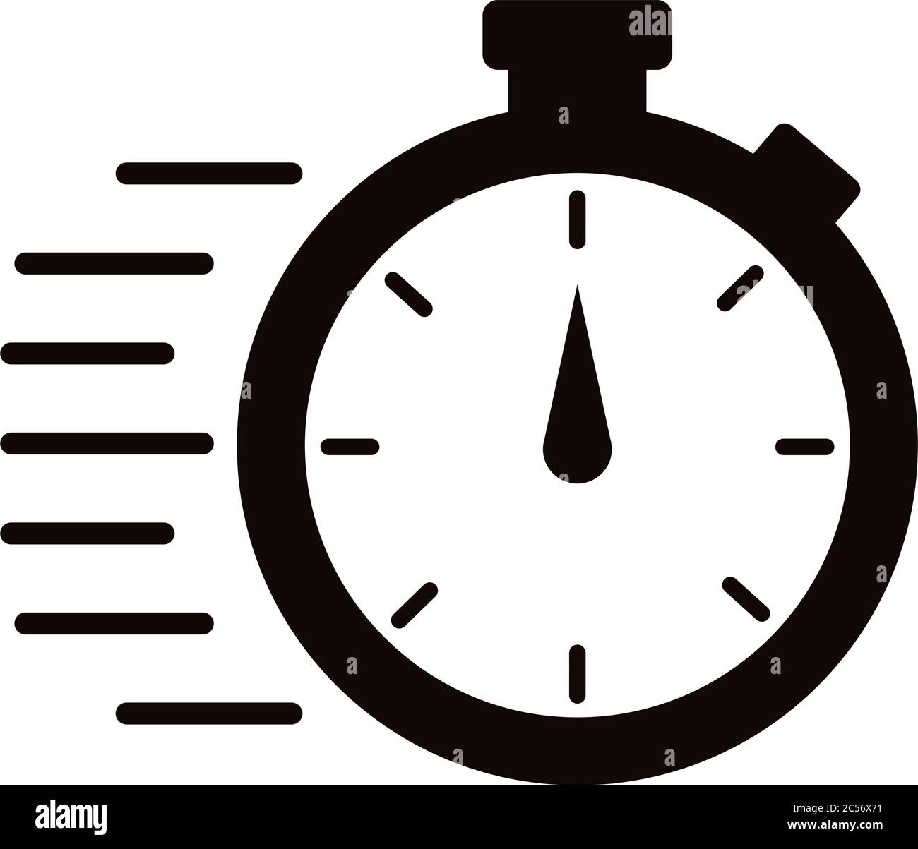 chronometer timer silhouette style icon vector illustration design ...