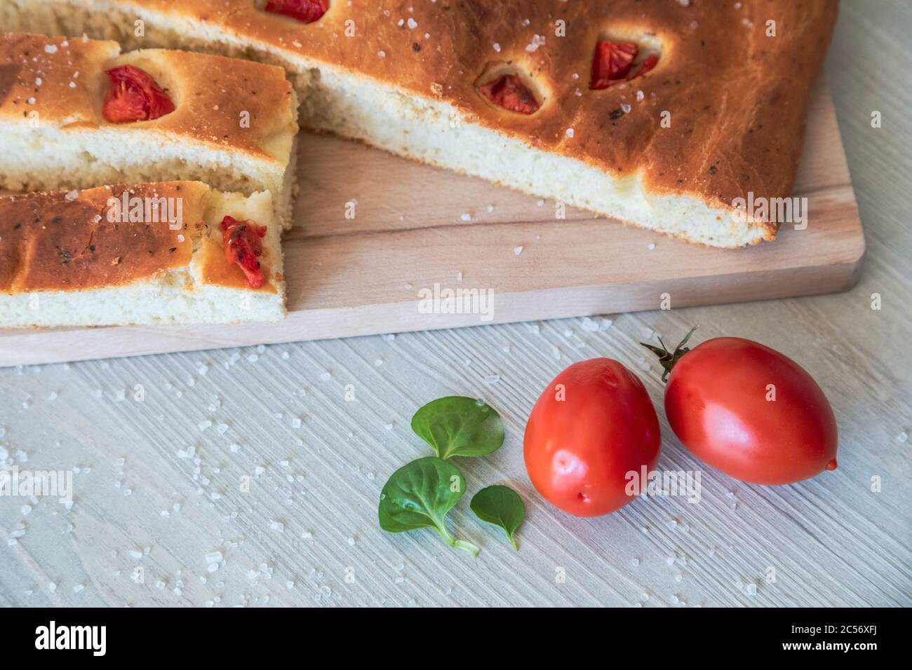 homemade Apulian focaccia, typical Italian food Stock Photo - Alamy