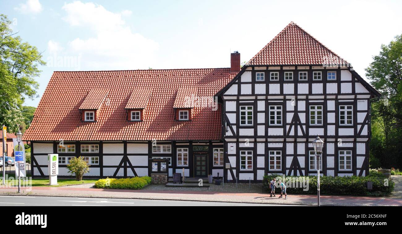 Half timbered ensemble burgerhausgarten hi-res stock photography and ...