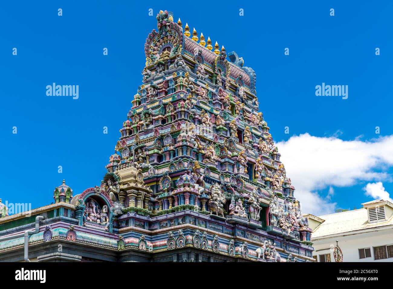 Hindu temple, Sri Navasakthi Vinayagar Temple, Victoria, Seychelles ...