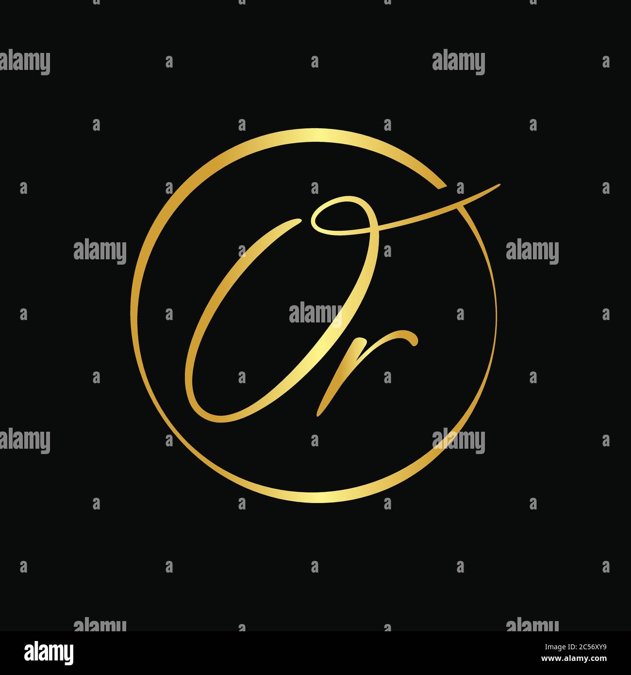 Initial Letter OR Logo Design Vector Template. Abstract Letter Minimal ...