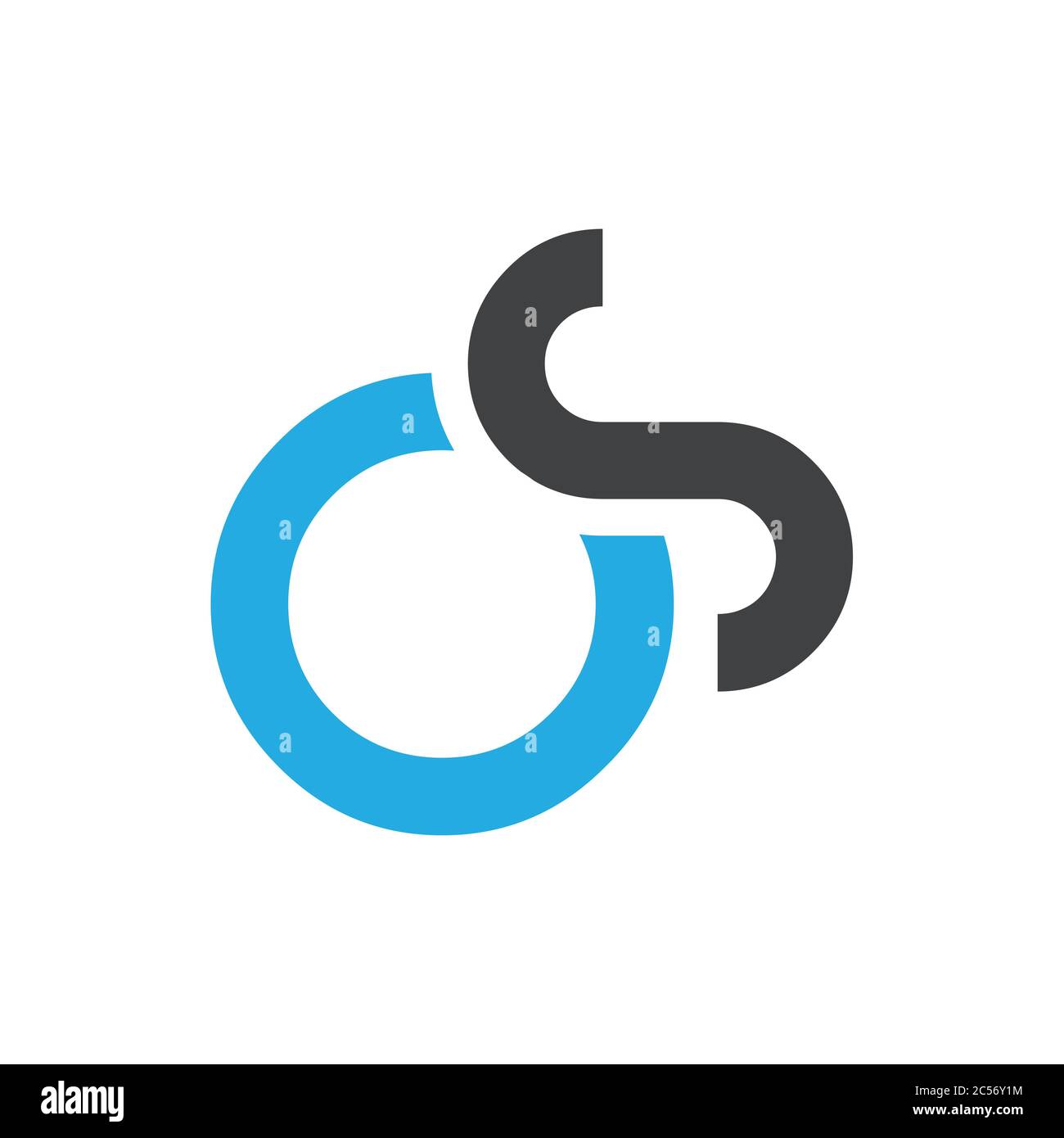 Initial Letter OS Logo Design Vector Template. Abstract Letter Minimal ...