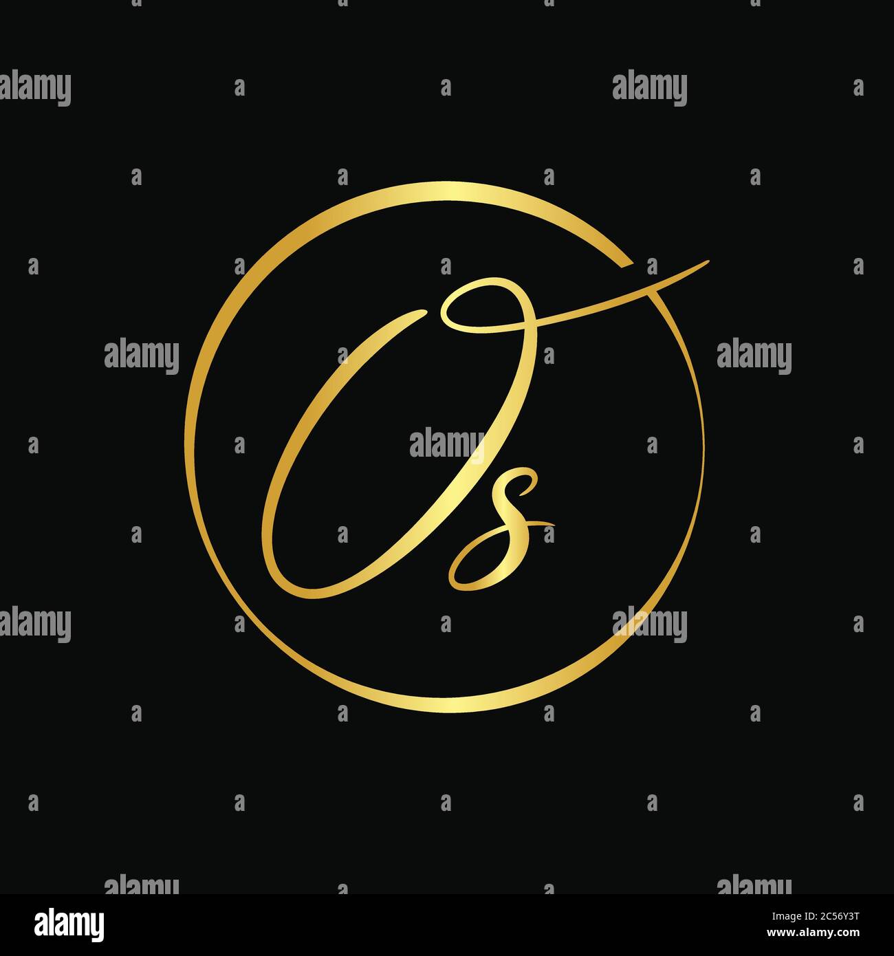 Initial Letter OS Logo Design Vector Template. Abstract Letter Minimal ...