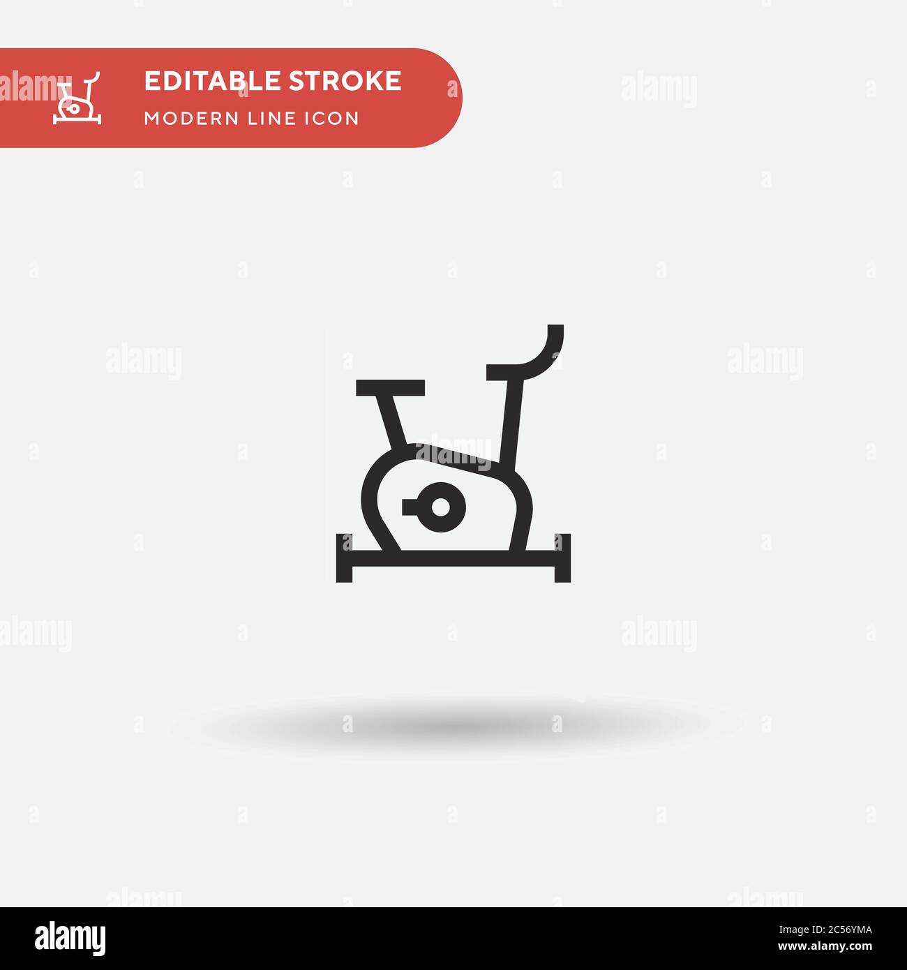 Stationary Bicycle Simple vector icon. Illustration symbol design ...