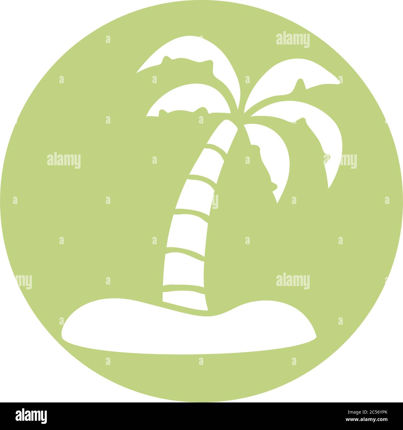 tree palms summer block style icon vector illustration design Stock ...