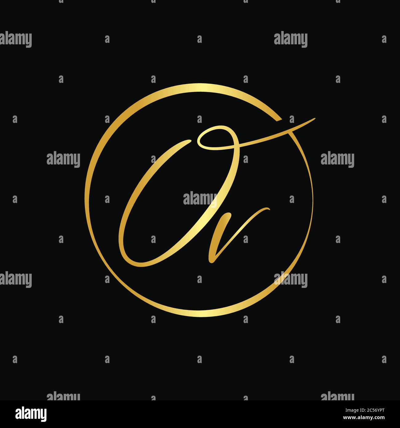 Initial Letter OV Logo Design Vector Template. Abstract Letter Minimal ...