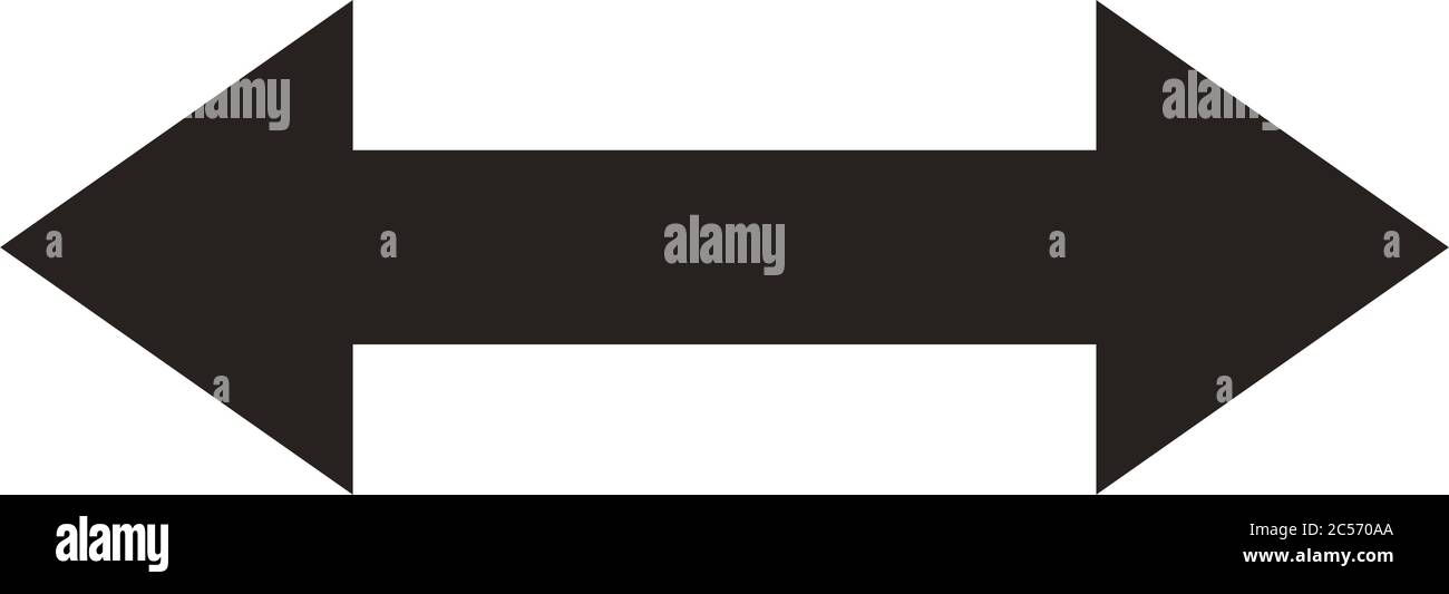 left and right arrows silhouette style icon vector illustration design ...