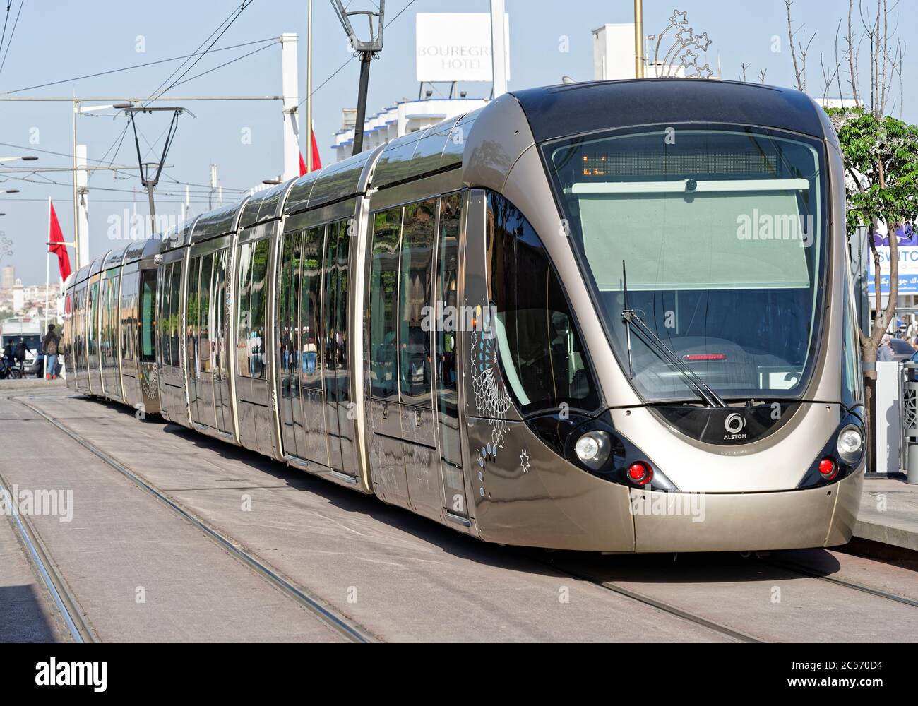 Modern tram in Rabat, Morocco Stock Photo - Alamy