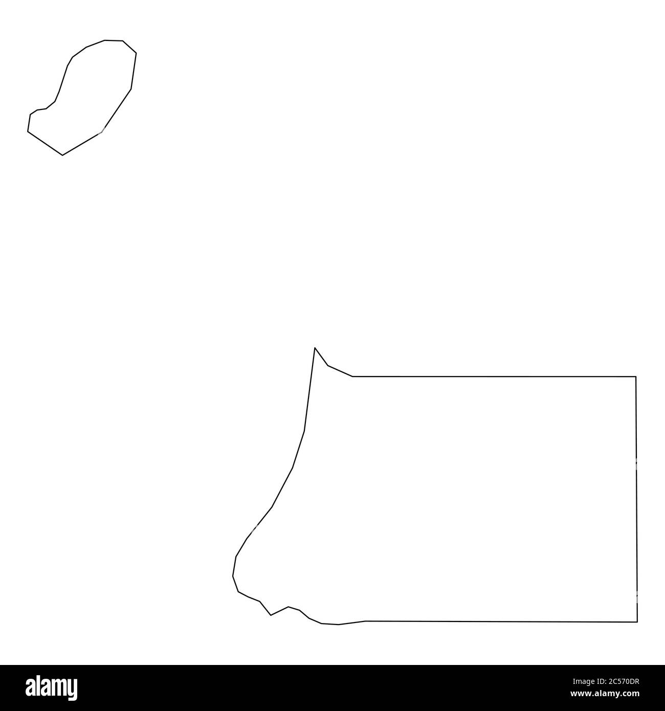 Equatorial Guinea - solid black outline border map of country area ...