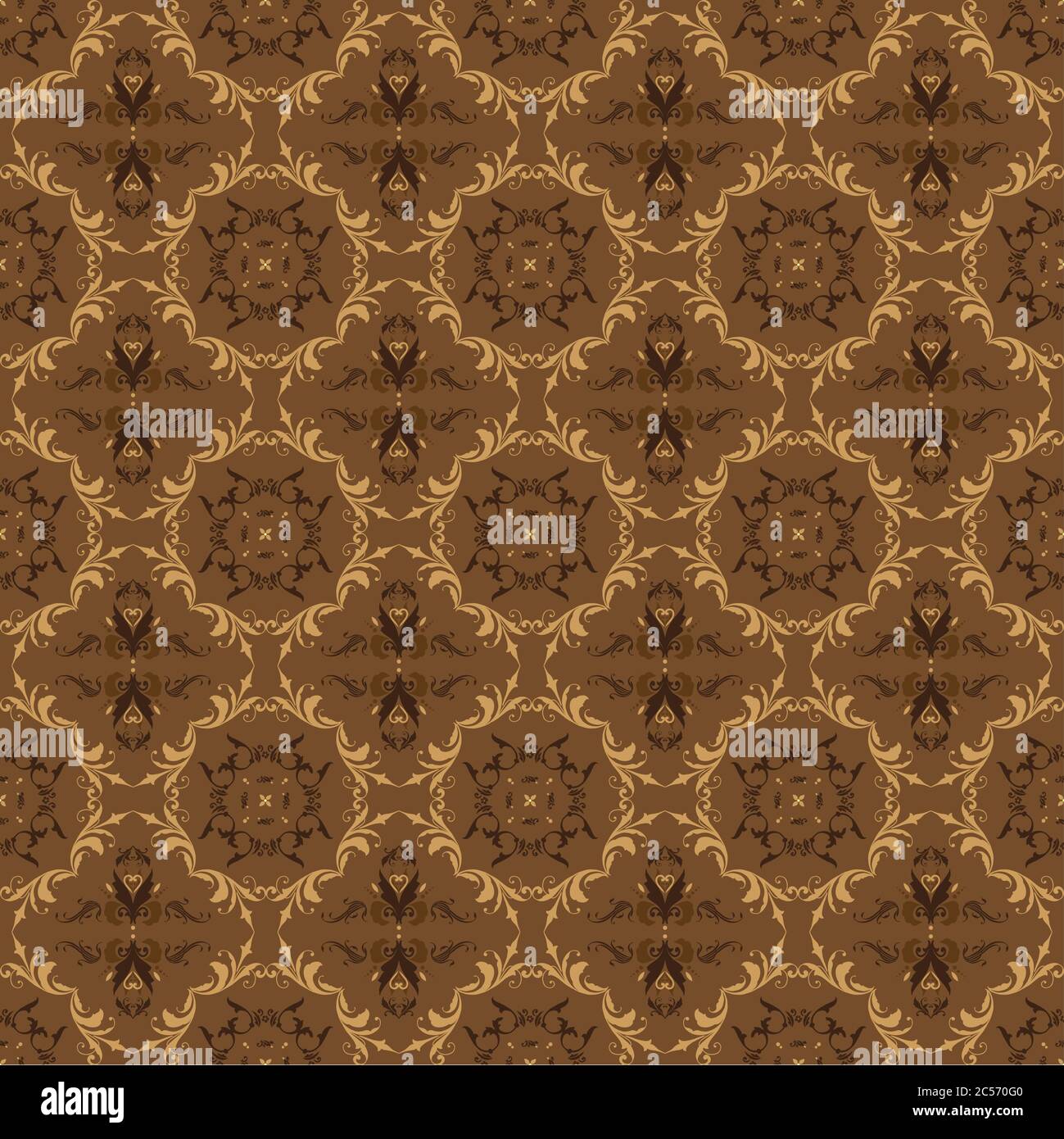Elegant circle motifs on Central Java batik with gold color design ...