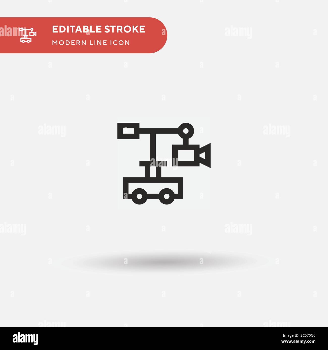 Camera Crane Simple vector icon. Illustration symbol design template ...