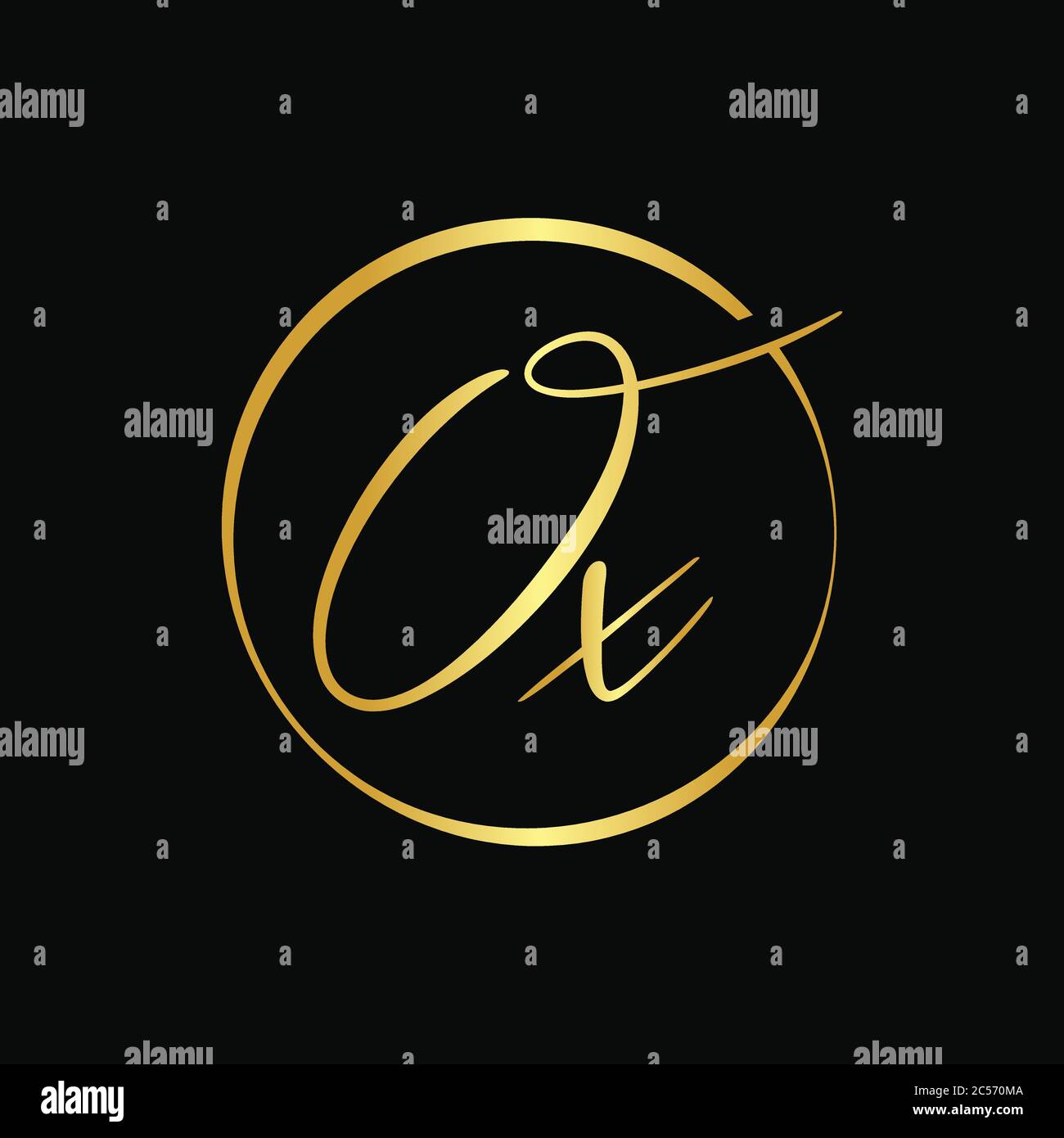 Initial Letter OX Logo Design Vector Template. Abstract Letter Minimal ...