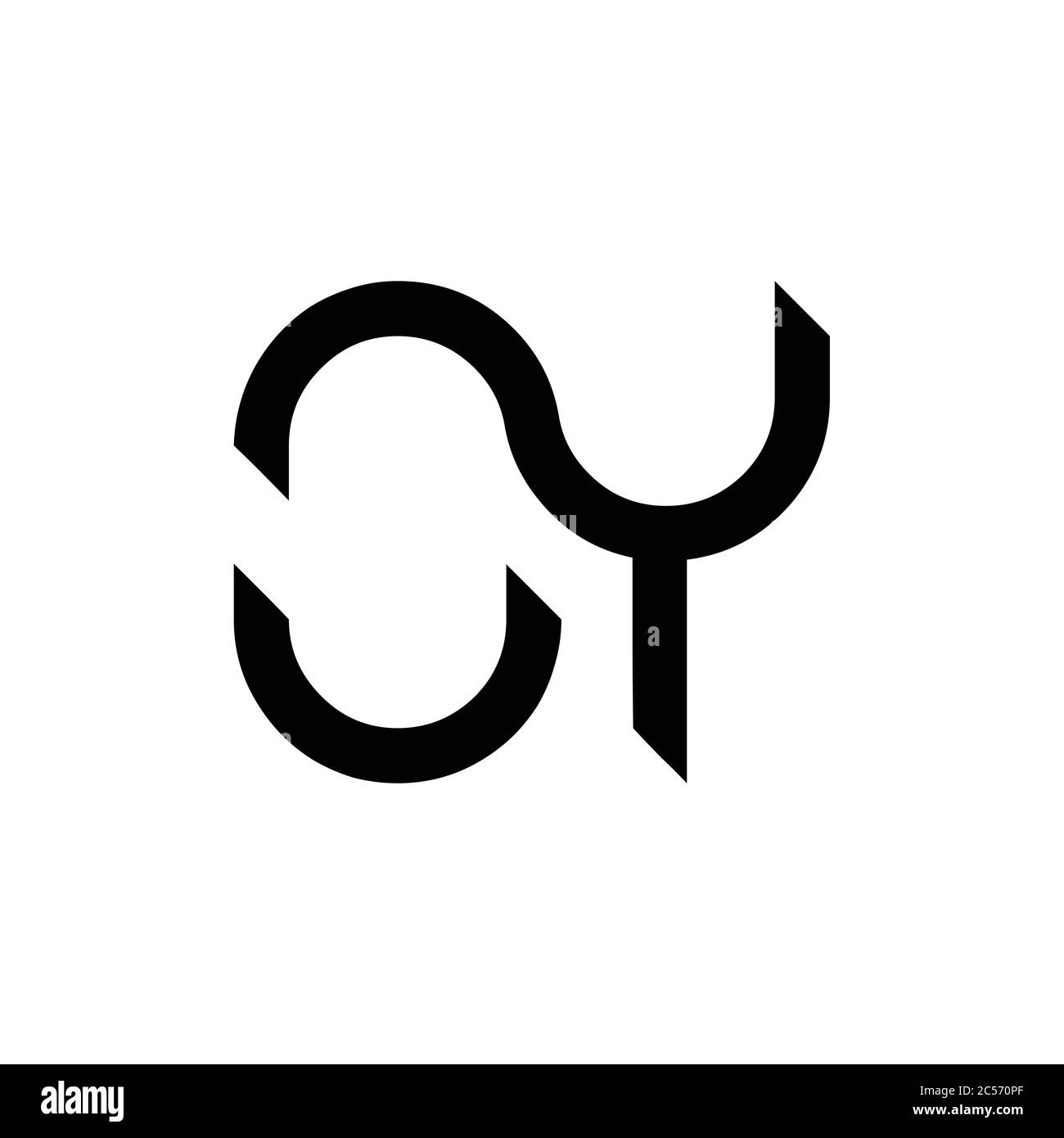 Initial Letter OY Logo Design Vector Template. Abstract Letter Minimal ...