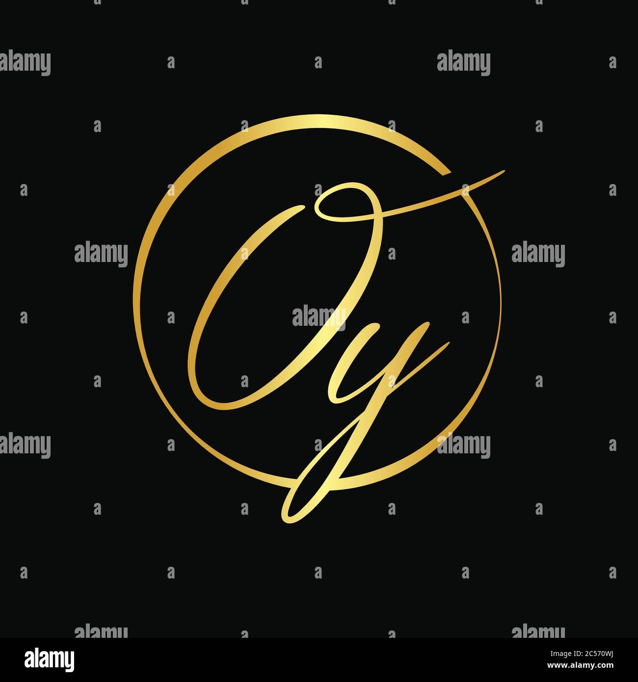 Initial Letter OY Logo Design Vector Template. Abstract Letter Minimal ...