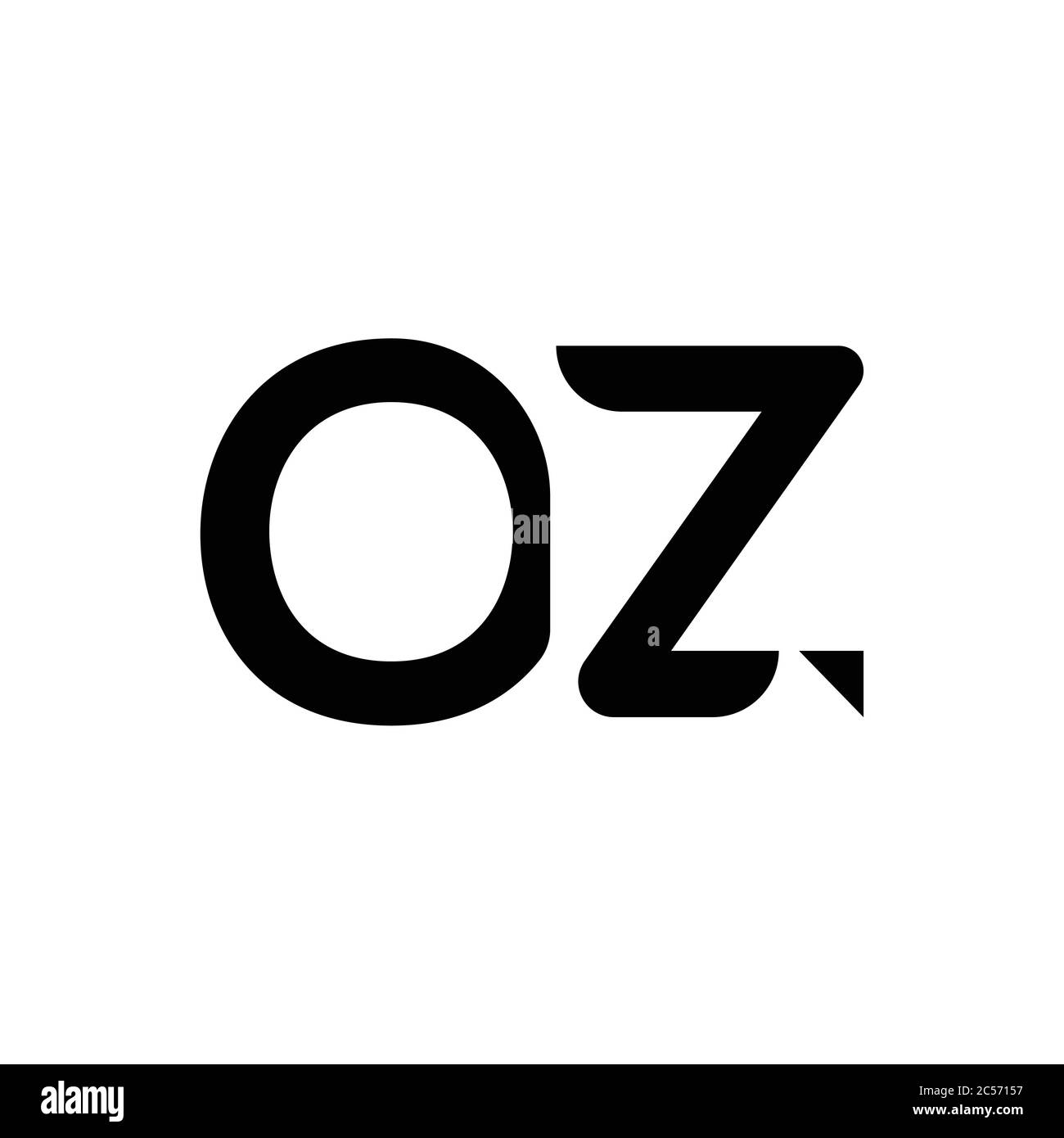 Initial Letter OZ Logo Design Vector Template. Abstract Letter Minimal ...