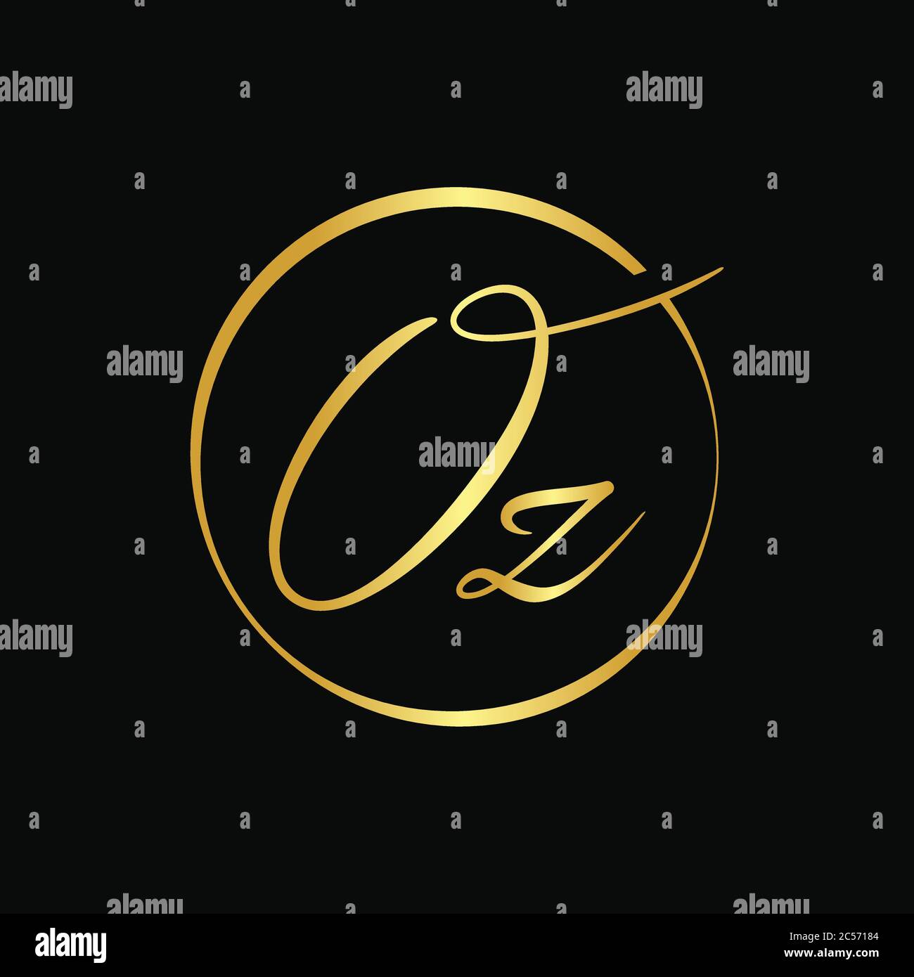 Initial Letter OZ Logo Design Vector Template. Abstract Letter Minimal ...
