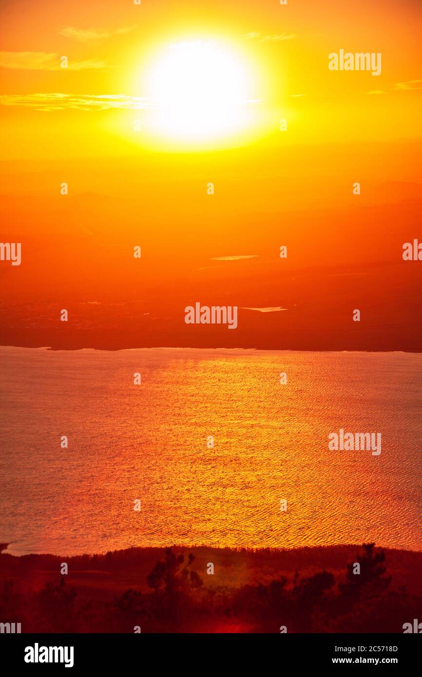 Sunny background: lit by the soft golden sunset sunshine lakes and ...