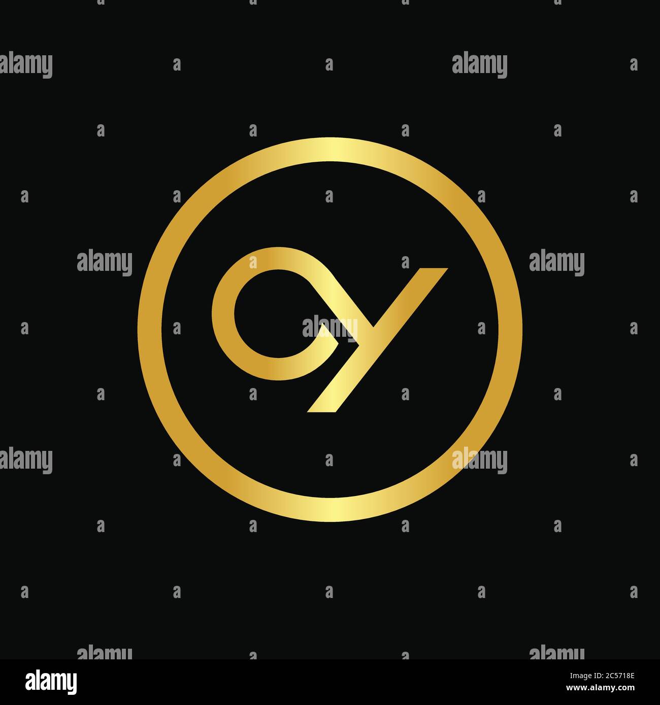 Initial Letter OY Logo Design Vector Template. Abstract Letter Minimal ...