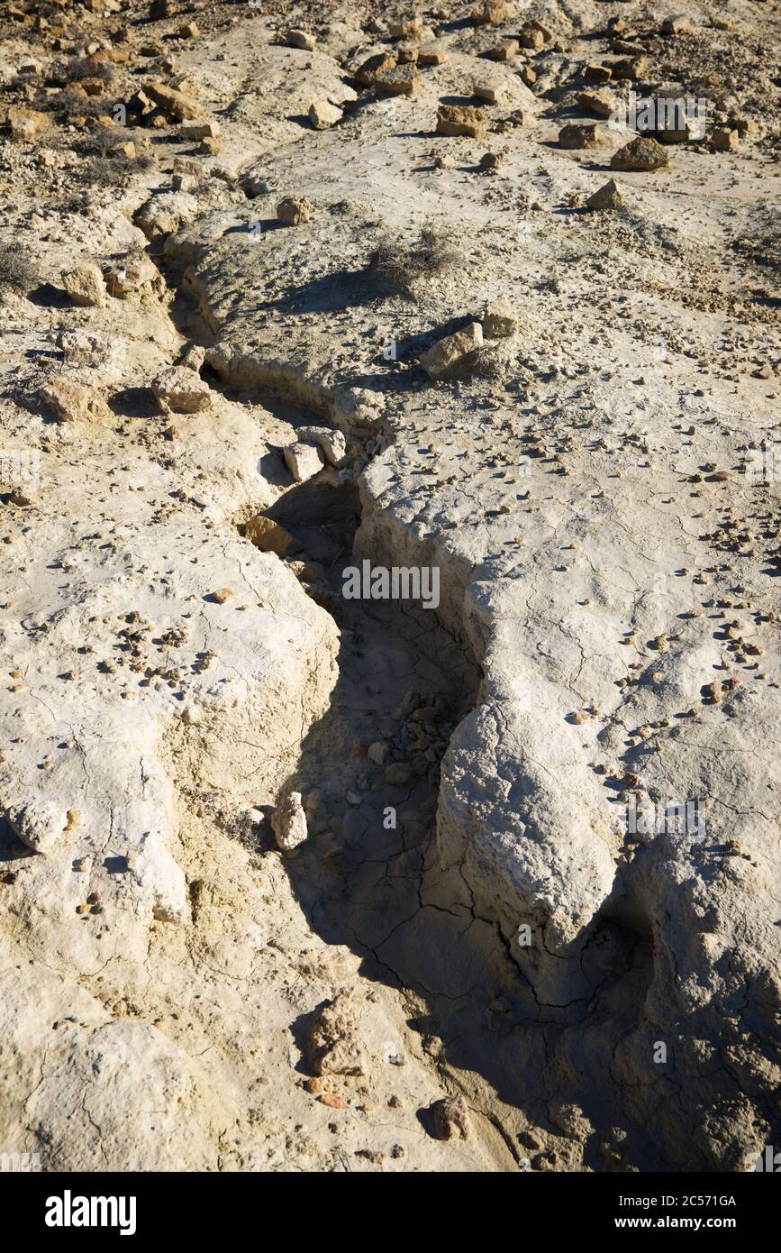 Drought land detail in Zaragoza provence, Aragon in Spain Stock Photo ...