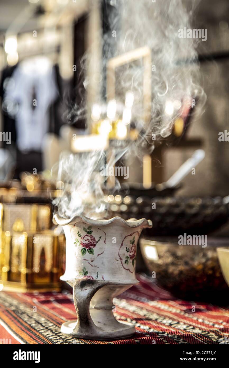 Ramadan censer with smoke Stock Photo - Alamy