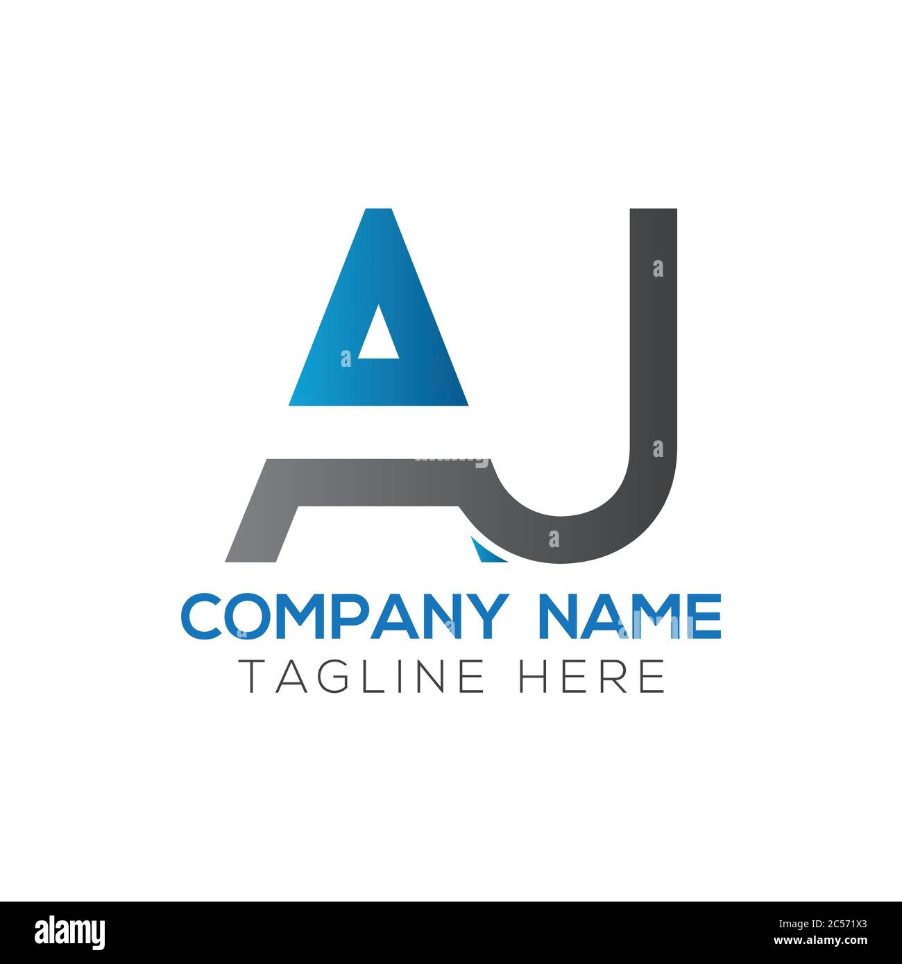 Initial AJ Letter Logo Design Modern Business Typography Vector ...