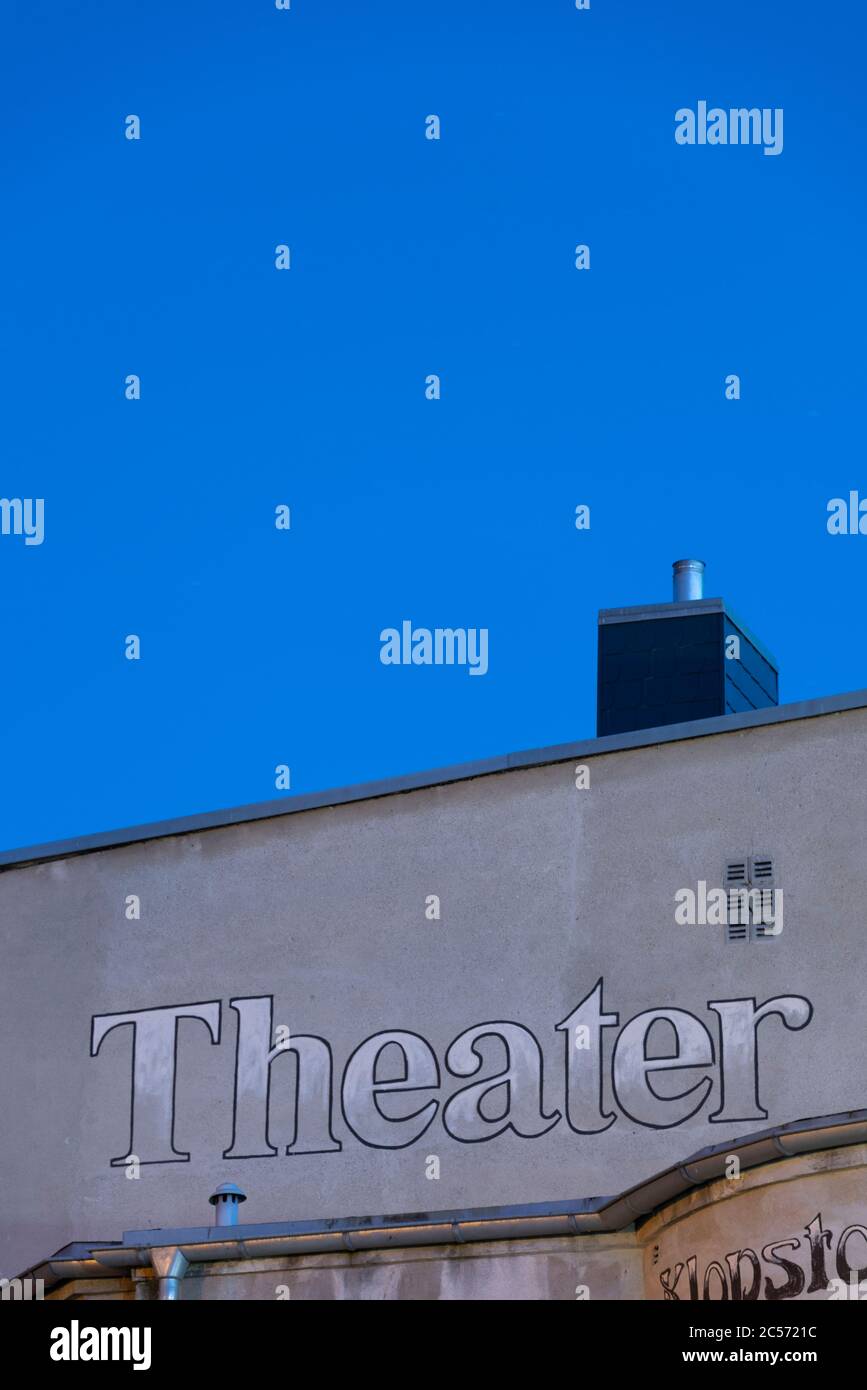 Lettering theater, icon image Stock Photo - Alamy