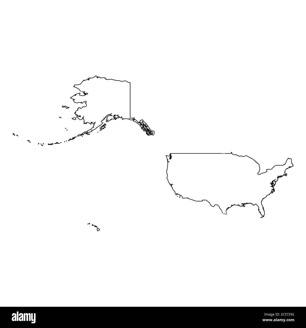 Usa map detailed Black and White Stock Photos & Images - Alamy