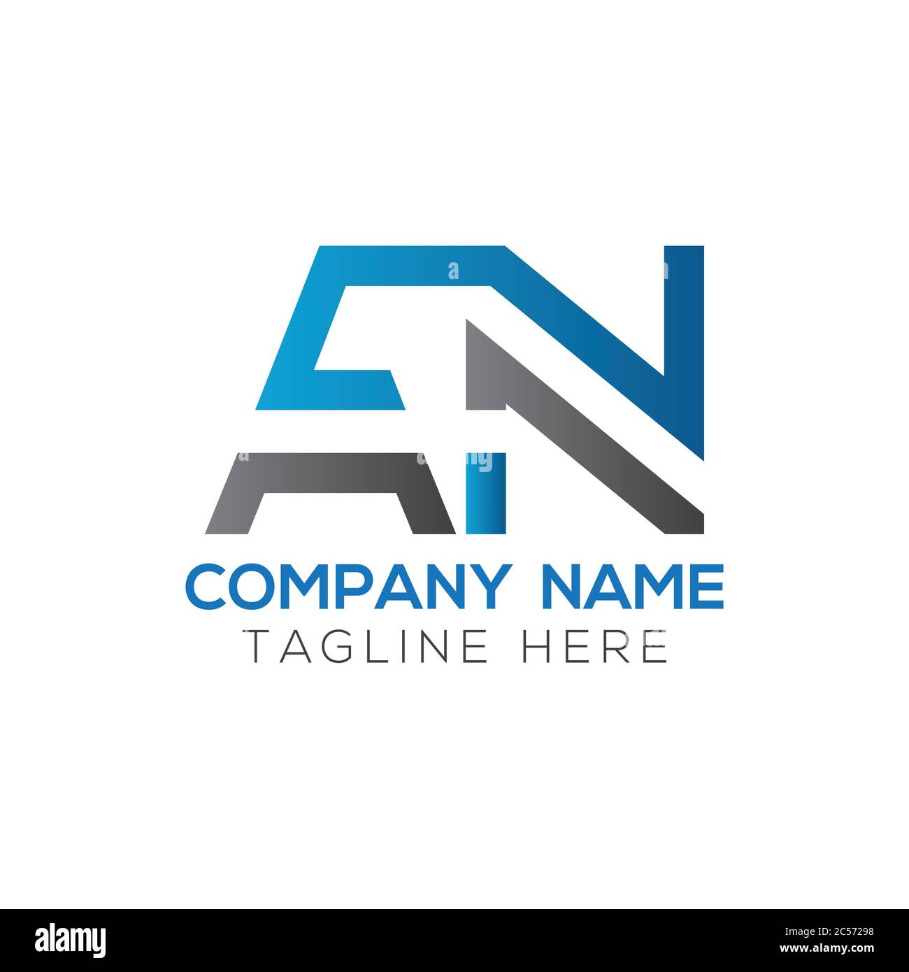 Initial AN Letter Logo Design Modern Business Typography Vector ...