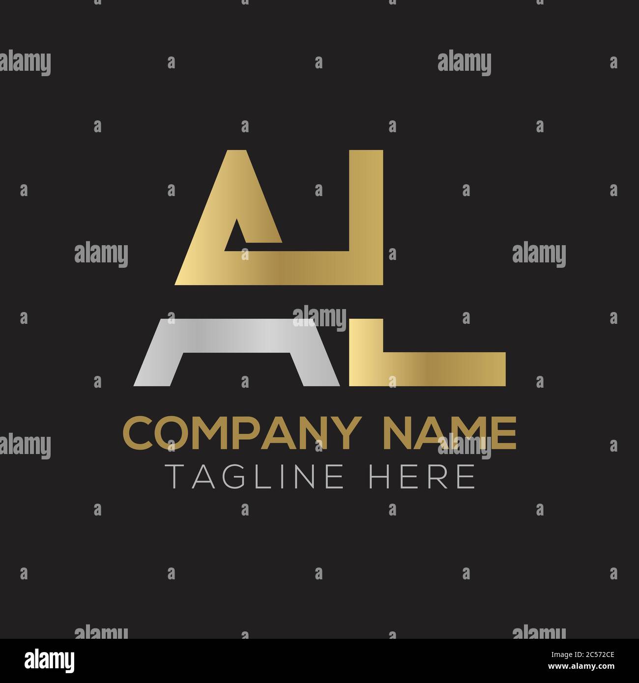 Initial AL Letter Logo Design Modern Business Typography Vector ...