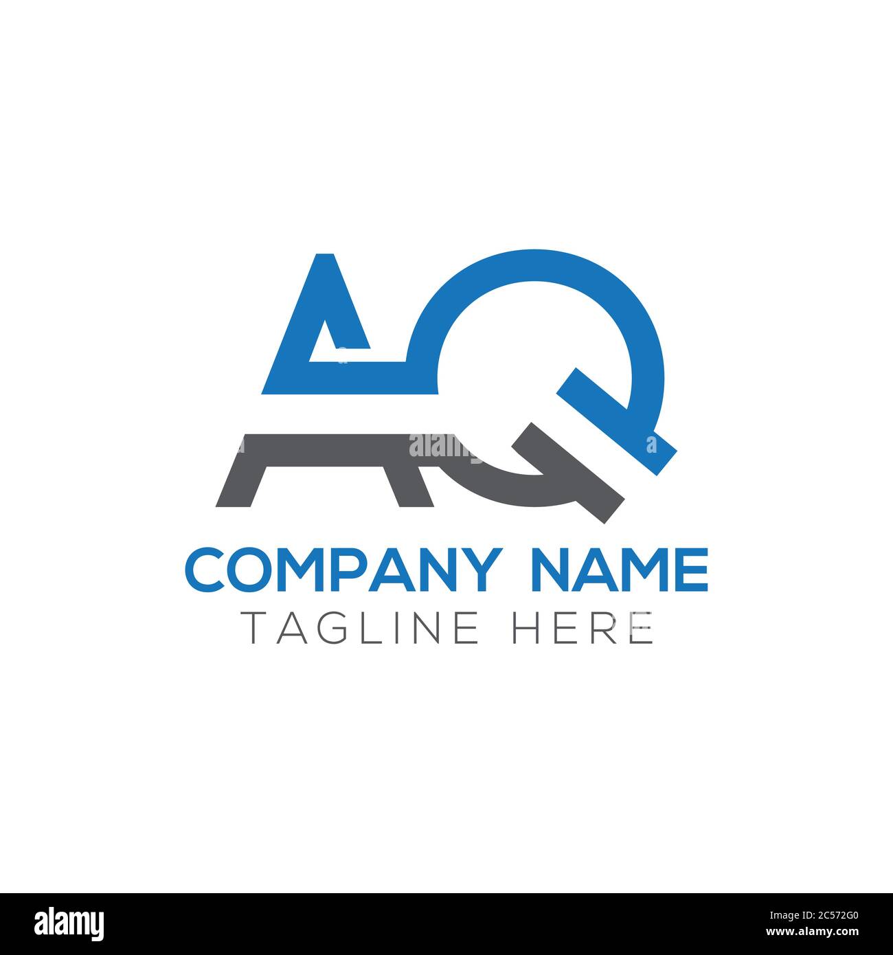 Initial AQ Letter Logo Design Modern Business Typography Vector ...