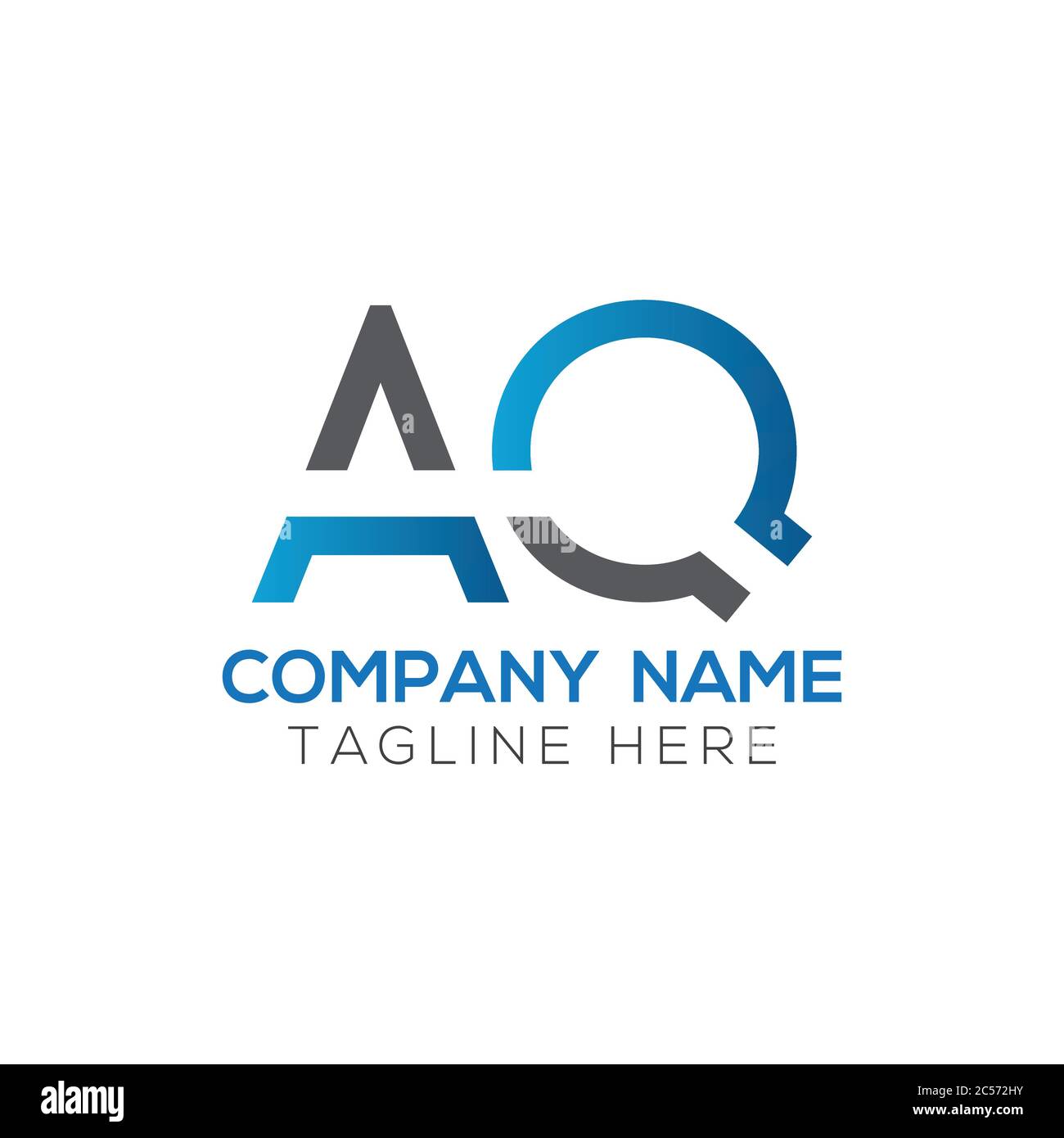 Initial AQ Letter Logo Design Modern Business Typography Vector ...