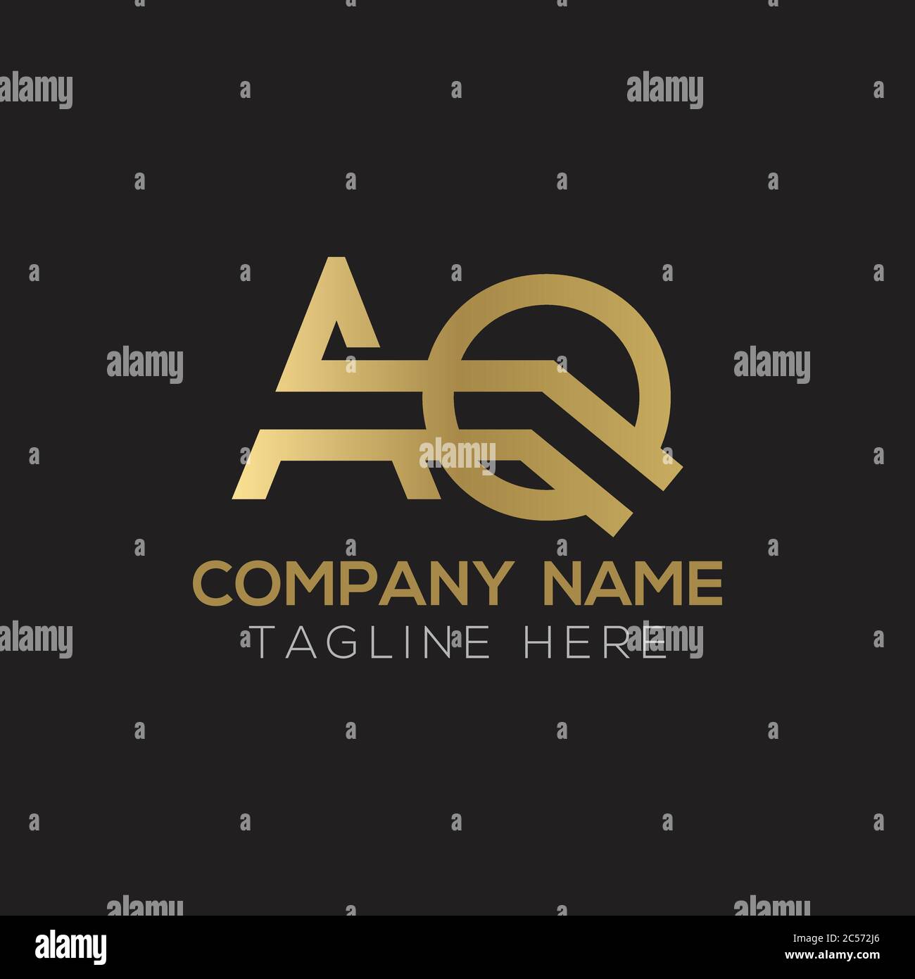 Initial AQ Letter Logo Design Modern Business Typography Vector ...