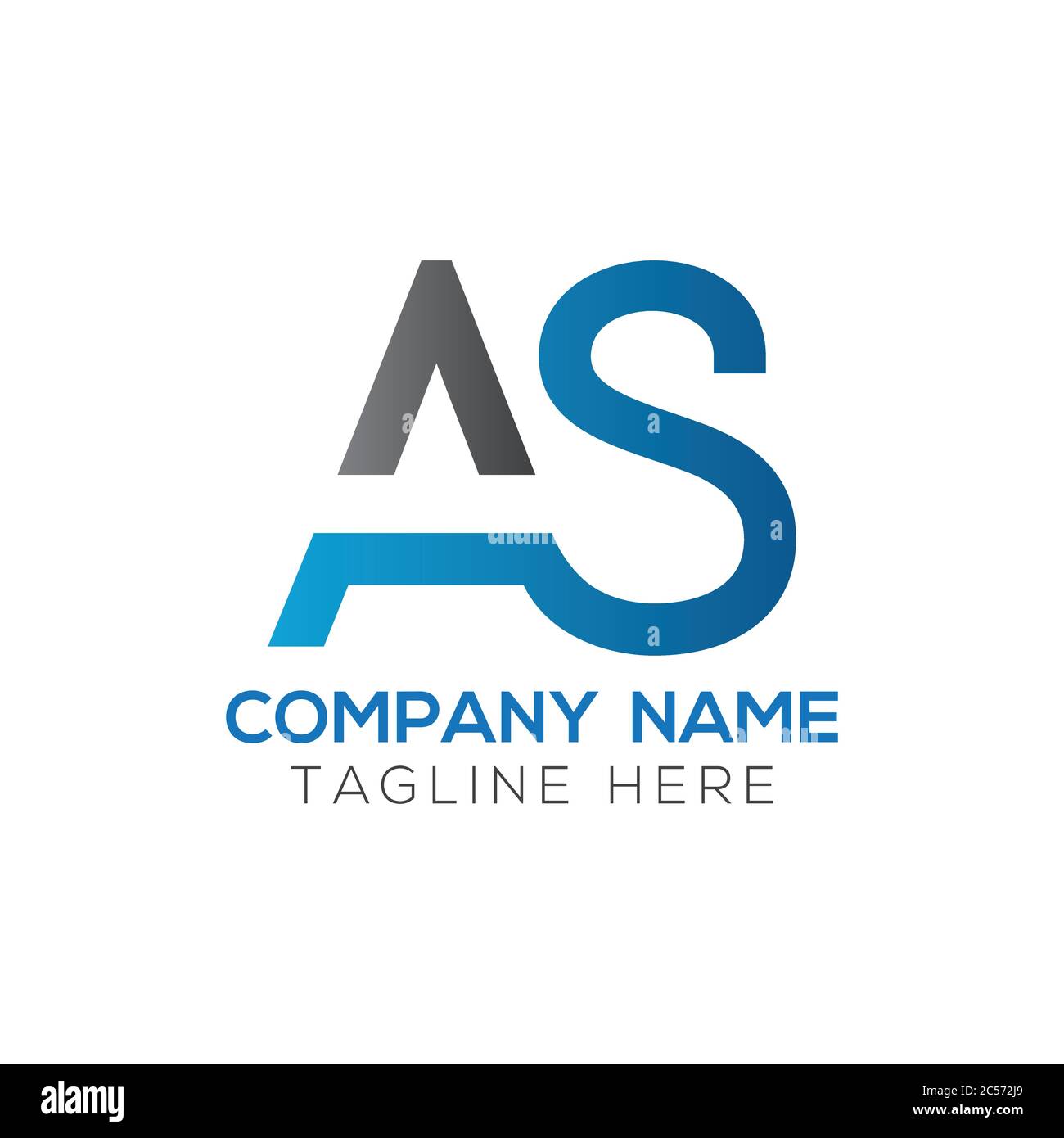 Initial AS Letter Logo Design Modern Business Typography Vector ...