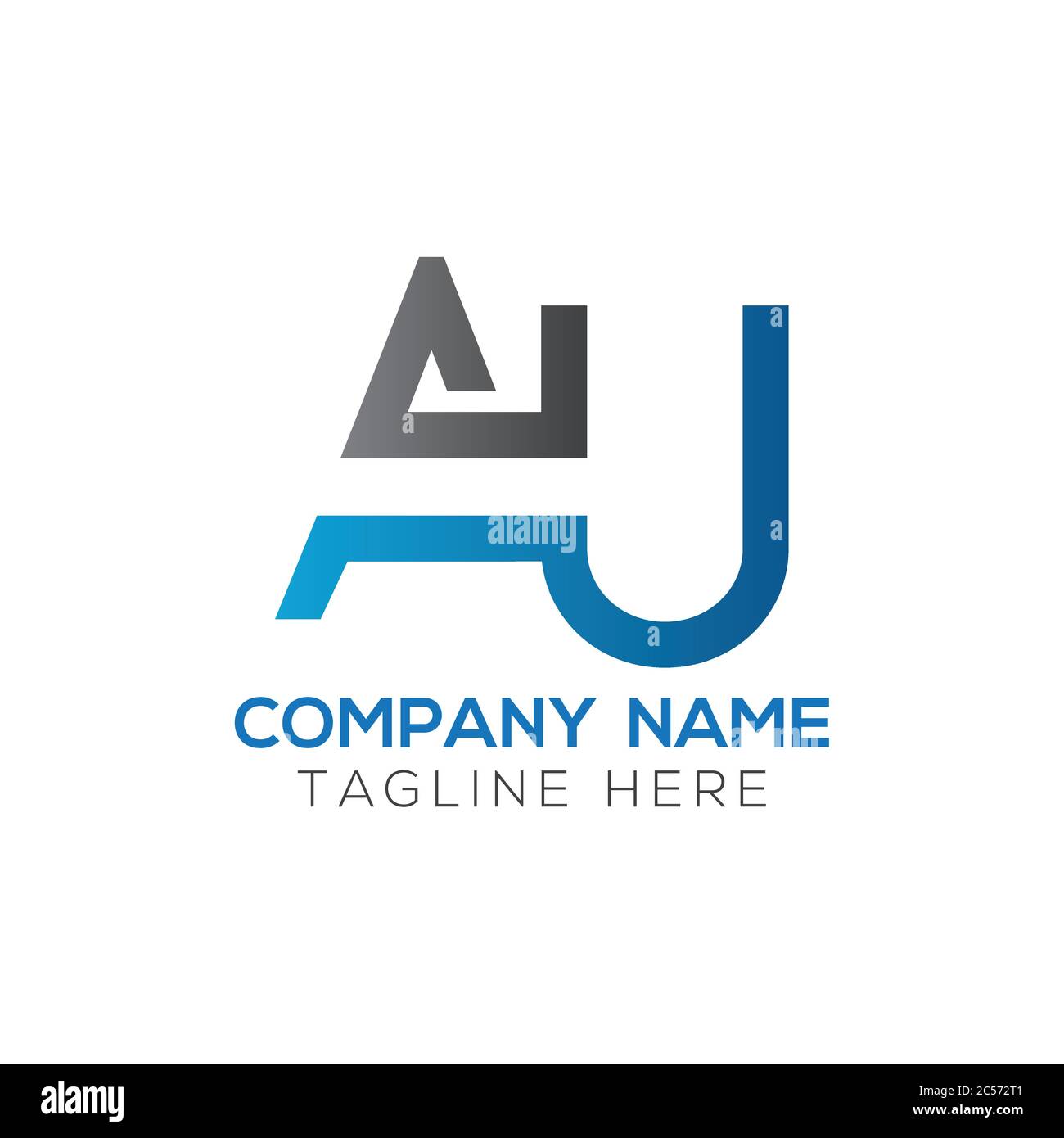 Initial AU Letter Logo Design Modern Business Typography Vector ...