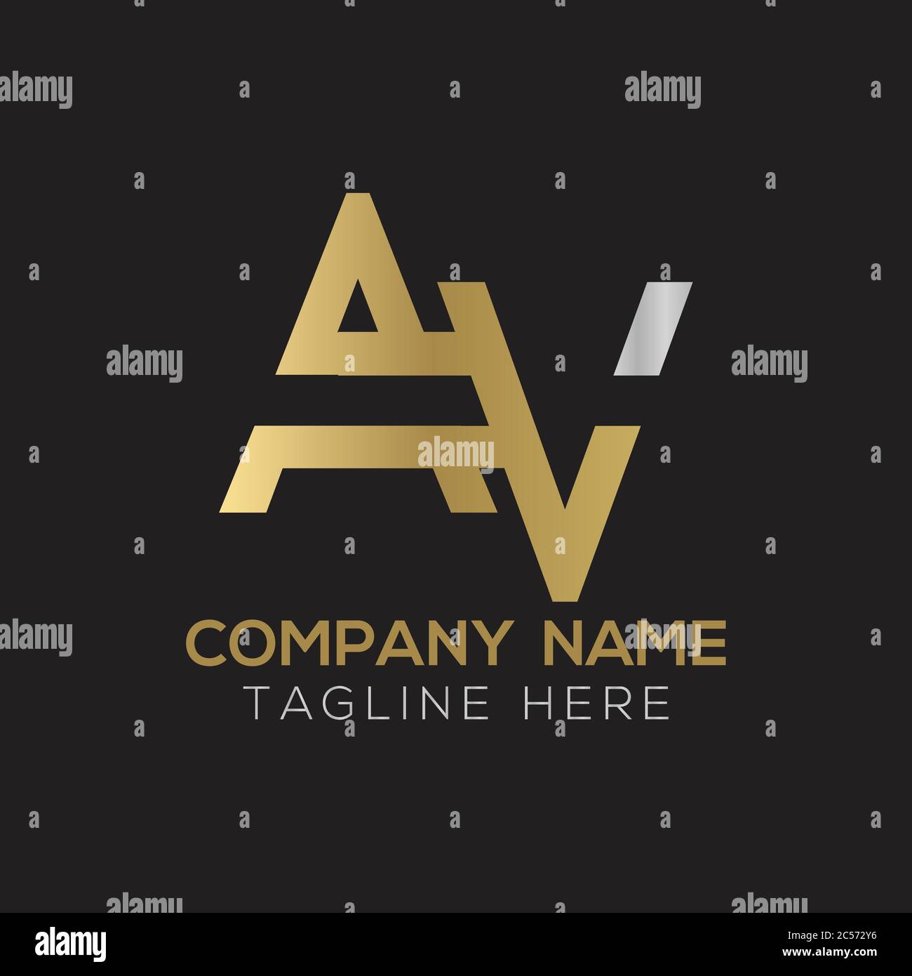Initial AV Letter Logo Design Modern Business Typography Vector Template. Creative Linked Letter ...