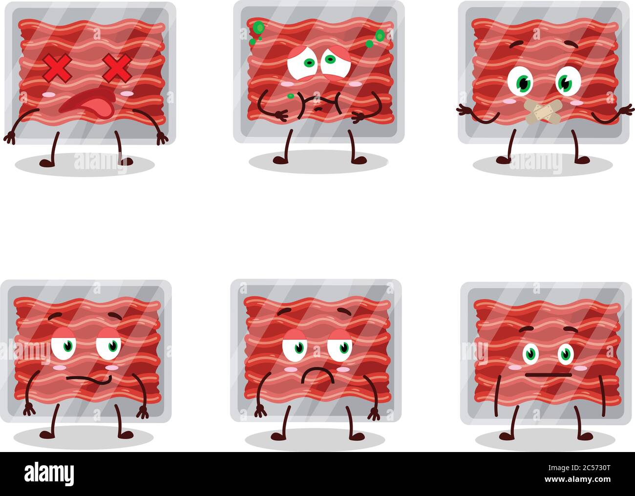 Ground meat cartoon character with nope expression Stock Vector Image ...