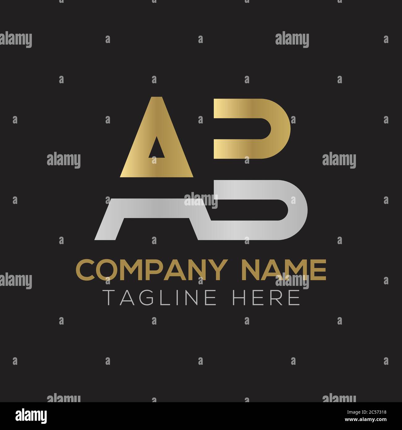 Initial AB Letter Logo Design Modern Business Typography Vector ...