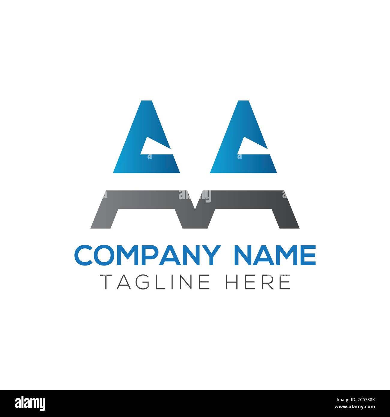 Initial AA Letter Logo Design Modern Business Typography Vector ...