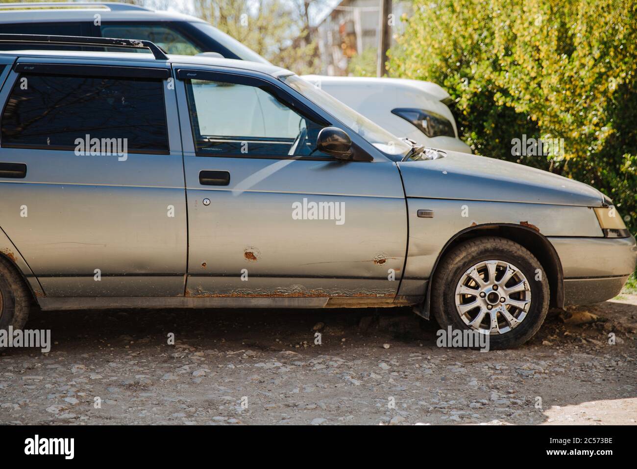 Car with rust and surface corrosion. Body repair. Rust removal Stock ...