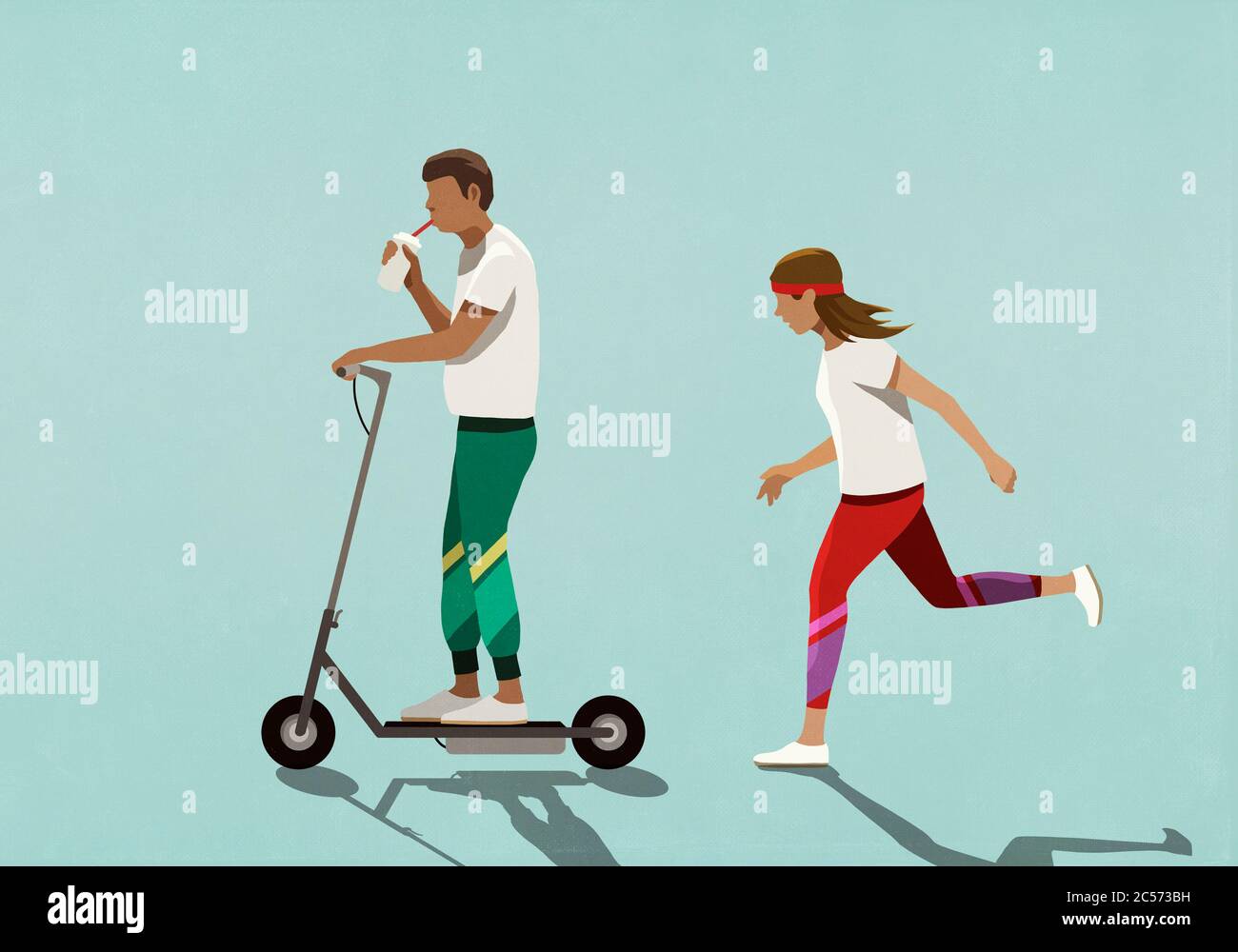 Man chasing woman hi-res stock photography and images - Alamy