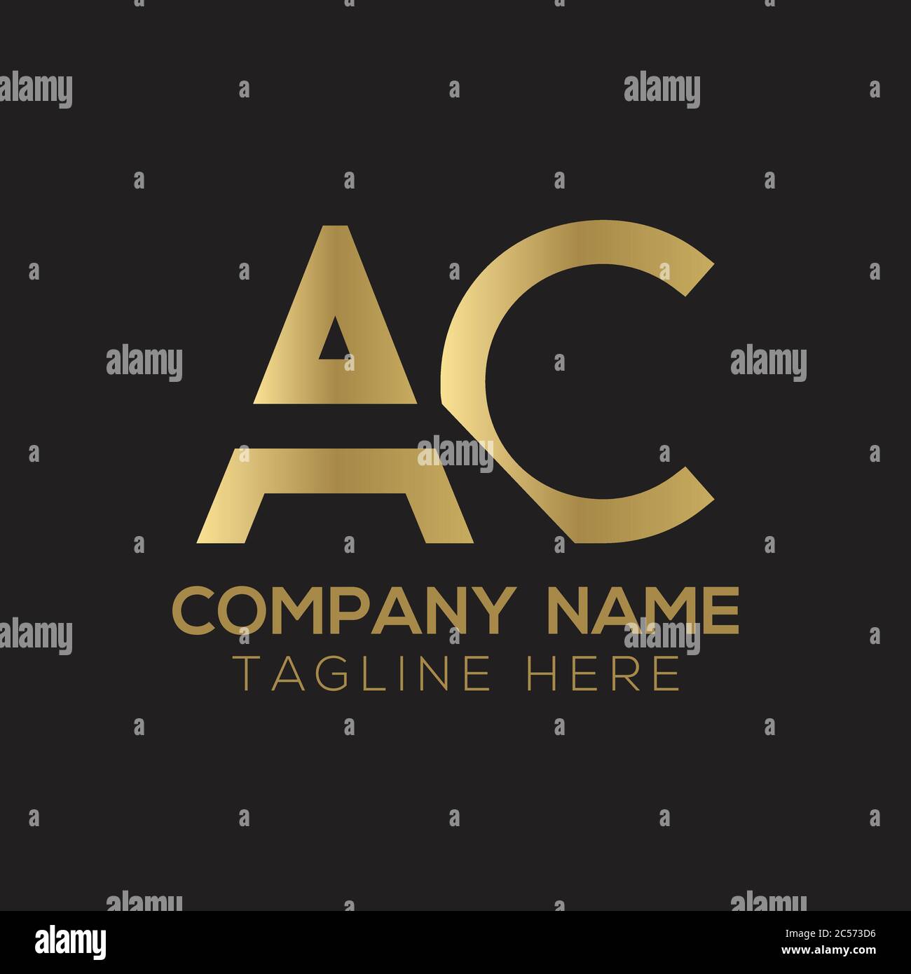 Initial AC Letter Logo Design Modern Business Typography Vector ...