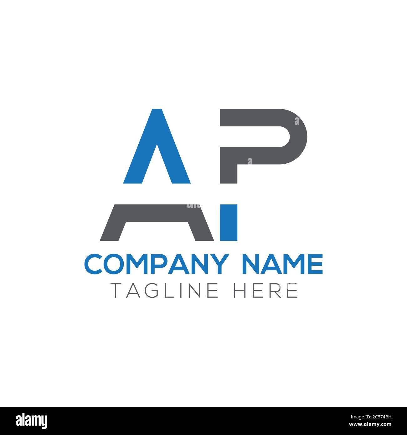 Initial AP Letter Logo Design Modern Business Typography Vector ...