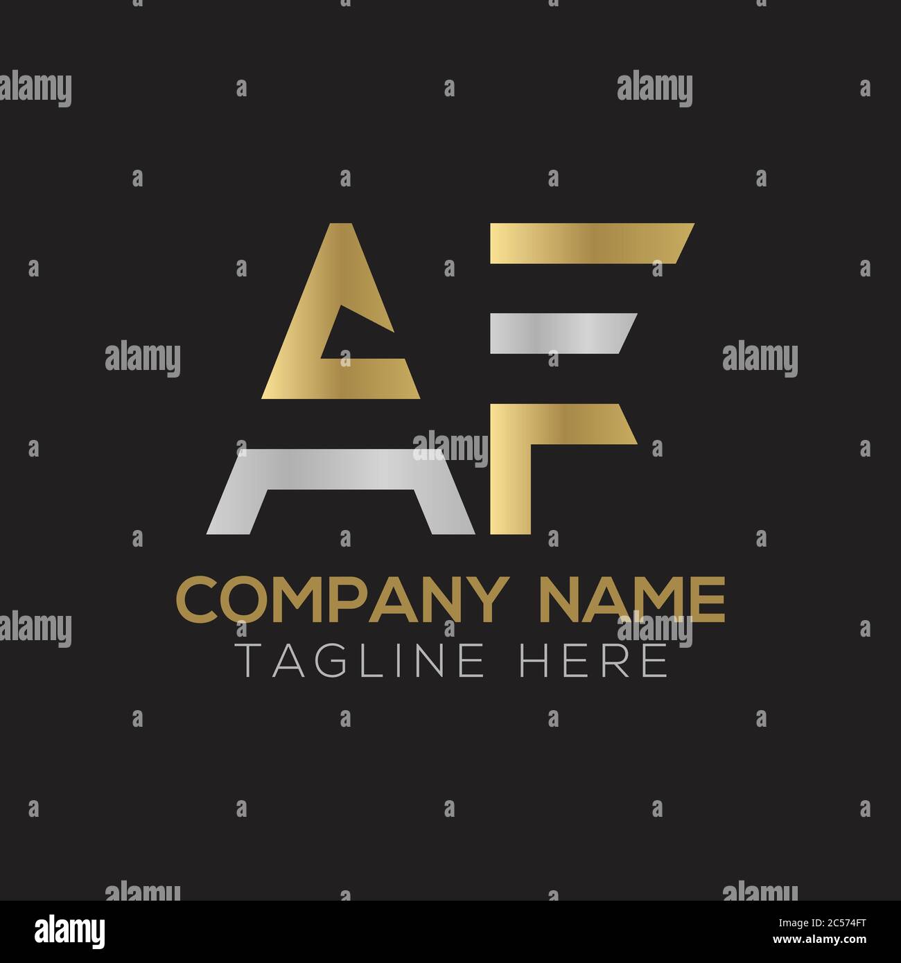 Black af design Stock Vector Images - Alamy