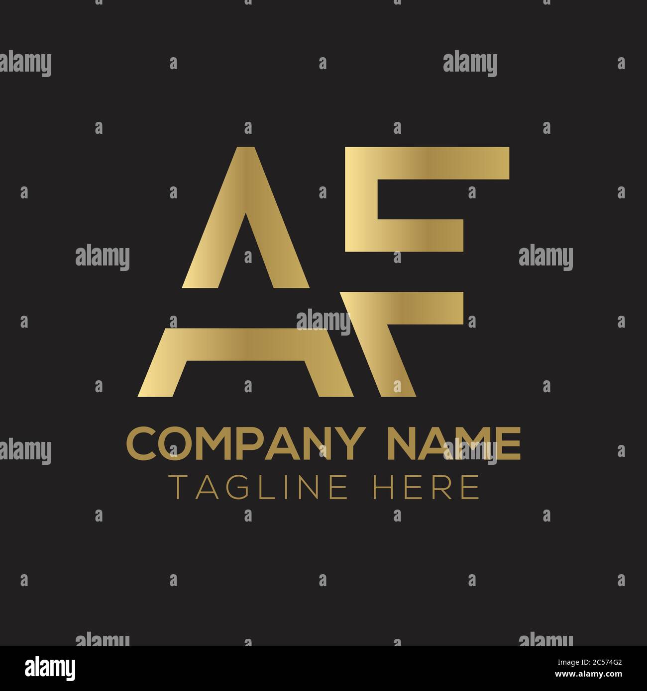 Initial AF Letter Logo Design Modern Business Typography Vector ...
