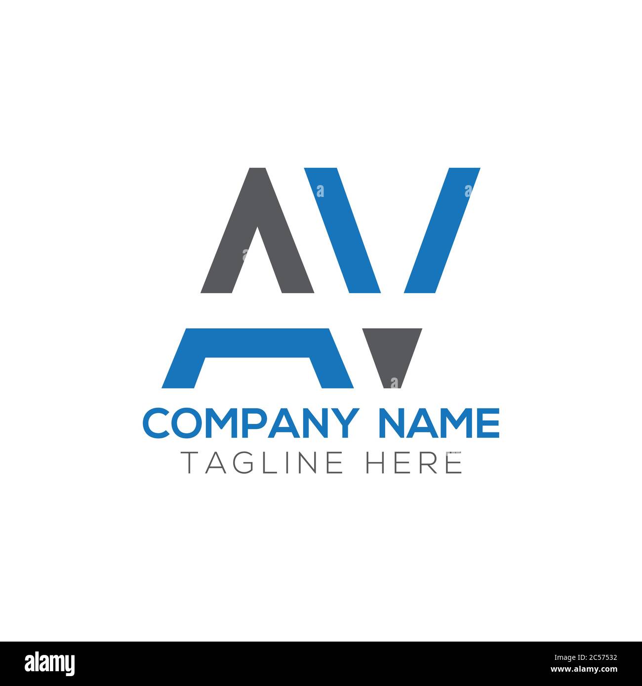 Initial AV Letter Logo Design Modern Business Typography Vector ...